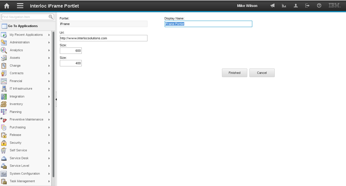 Custom Start Center Portlets in Maximo